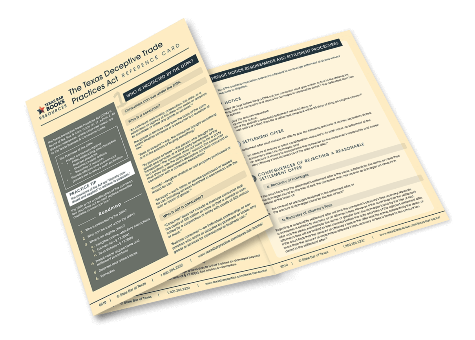 Texas Deceptive Trade Practices Act Reference Card | Texas Bar Practice