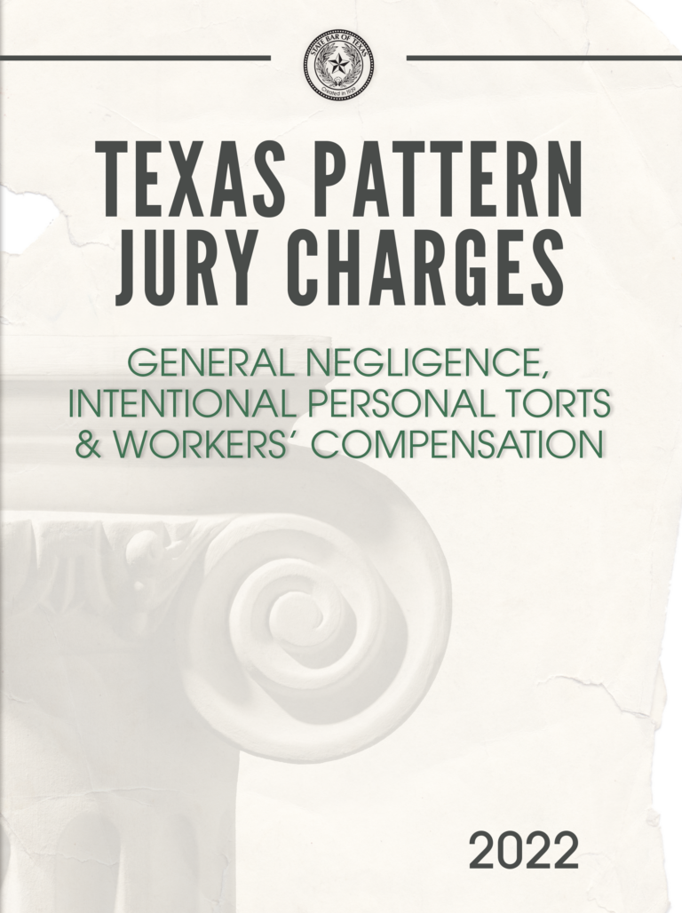 Texas Civil Pattern Jury Charges, Five-Volume Set | Texas Bar Practice